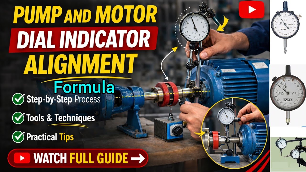Pump Motor Alignment by Dial Indicator | Step by Step Method in Hindi ...