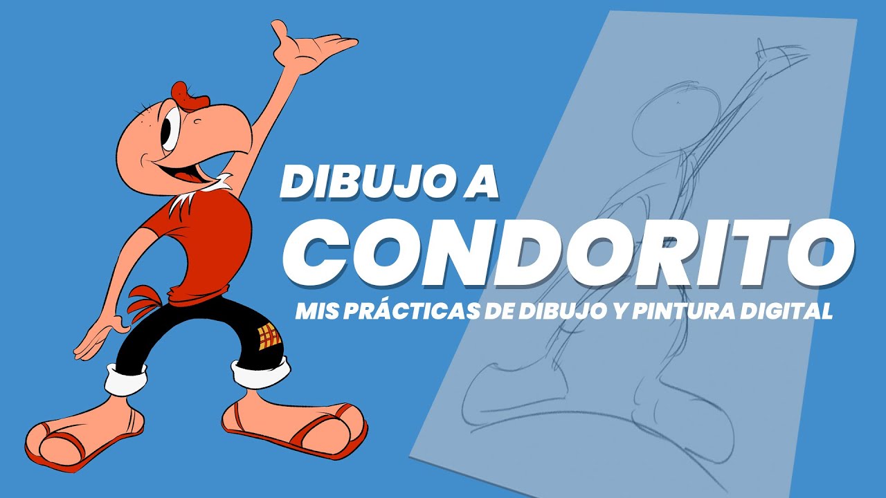 Cómo dibujo a Condorito. Mis prácticas en digital - YouTube