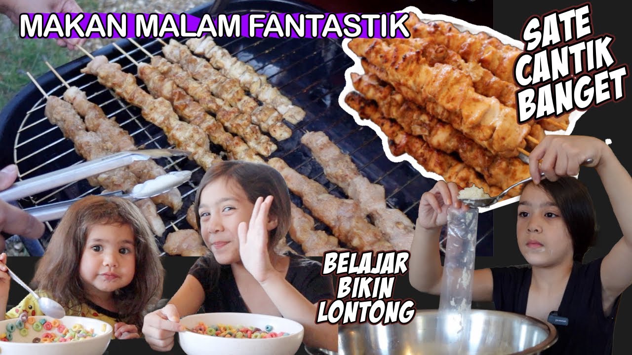 MASAK 3 JAM ! Bikin Makan Malam Rame-Rame - Ada Sate, Lontong dll - YouTube