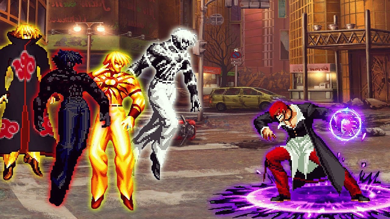 [KOF MUGEN] Orochi Iori Yagami AD LV 3 Vs Silver W Orochi Team - YouTube