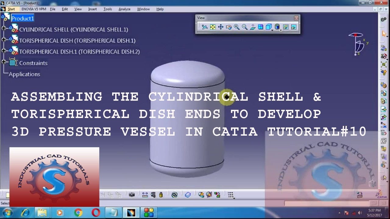 ASSEMBLING THE SHELL,TORI-SPHERICAL DISH END TO DEVELOP A 3D PRESSURE ...