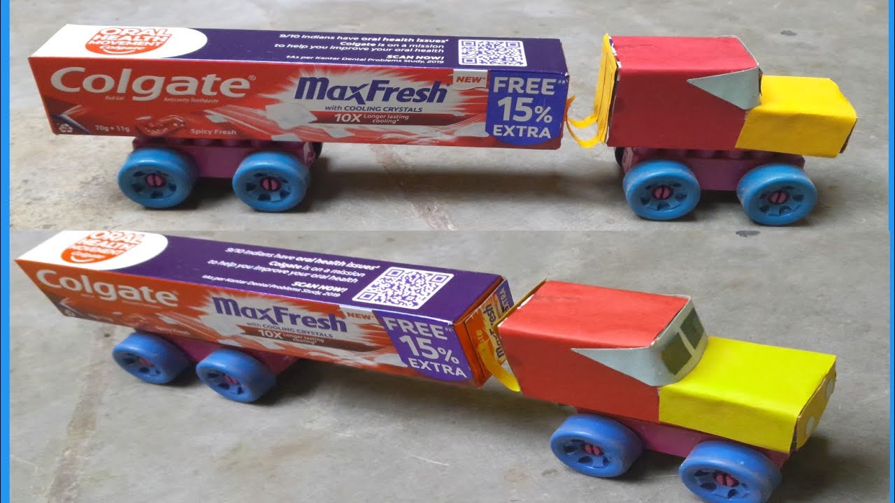 Colgate box truck||how make a Colgate box truck||Jamsh spark - YouTube