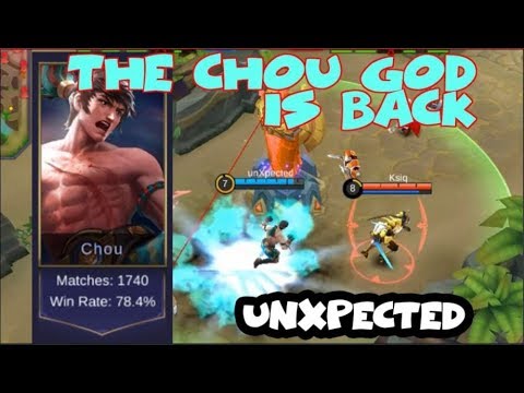 FINALLY unXpected IS BACK | CHOU GOD (Mobile Legends) - YouTube
