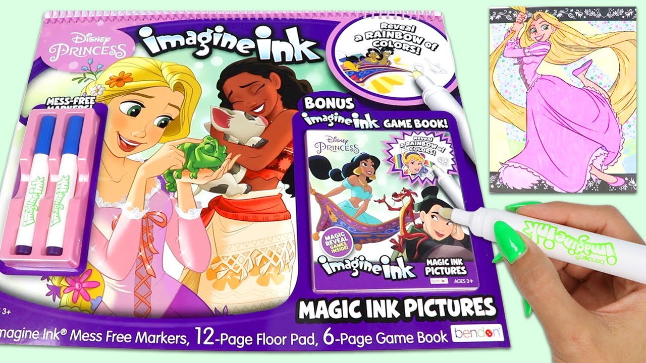 Disney Princess Giant Imagine Ink Activity Coloring Book with Magic ...