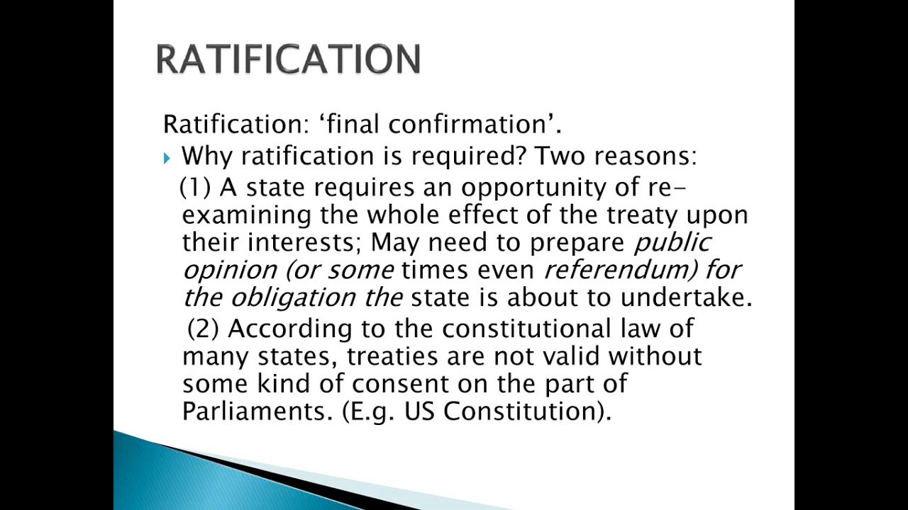 TREATY MAKING PROCESS - YouTube