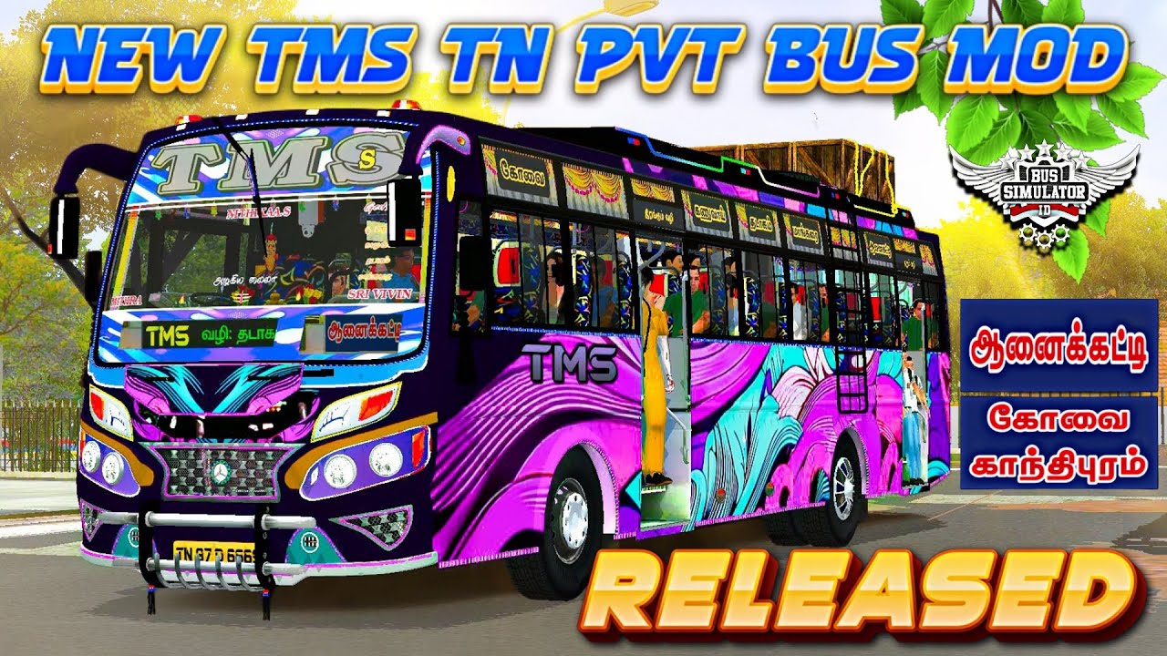 TMS Tn Pvt Bus Mod Livery|Released|Download|Bussid #rsgamingupdates# ...