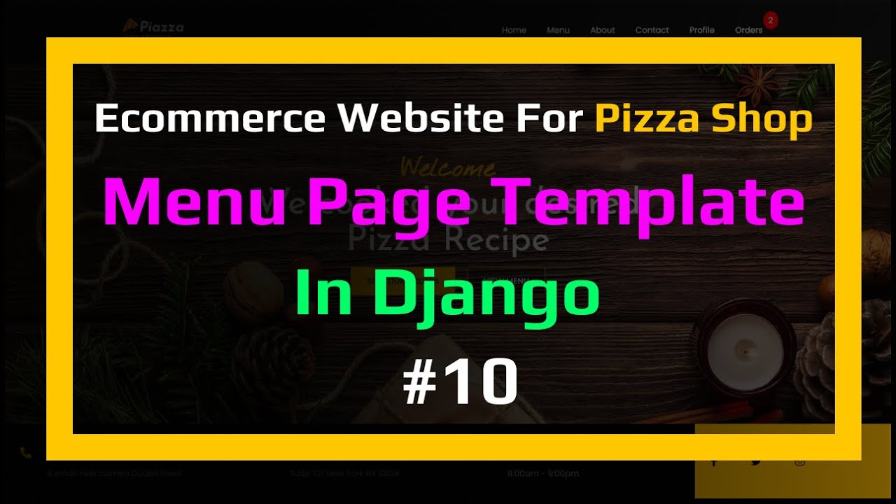 🔴 Menu Page Template in Django - Pizza shop 🍕 || #9 || Ecommerce ...