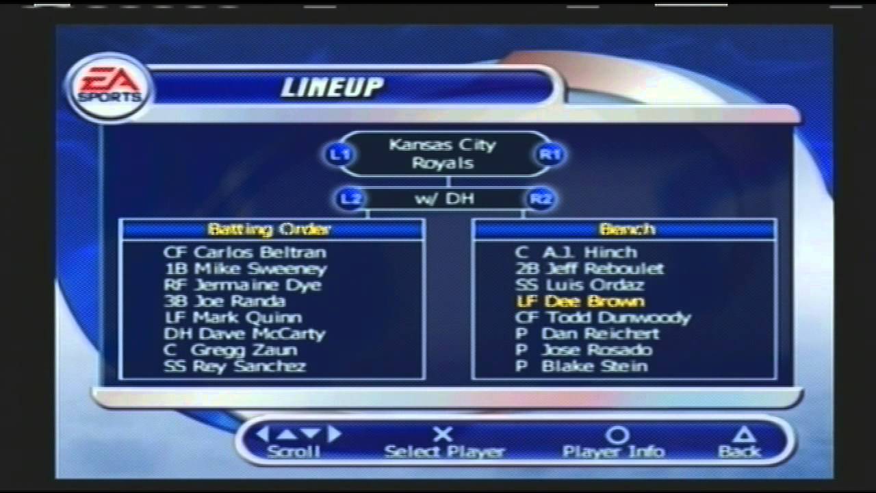 Triple Play Baseball 2001 Team Roster Kansas City Royals - YouTube