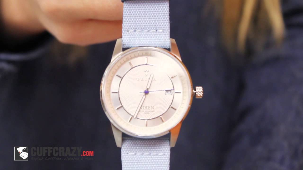 Triwa Sky Blue Canvas Stirling Niben Wrist Watch - YouTube