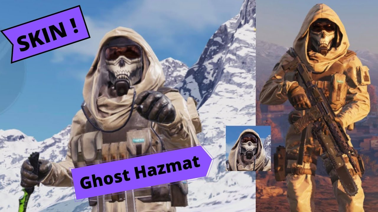 GHOST HAZMAT SKIN GAMEPLAY | CALL OF DUTY MOBILE | BATTLE ROYALE - YouTube