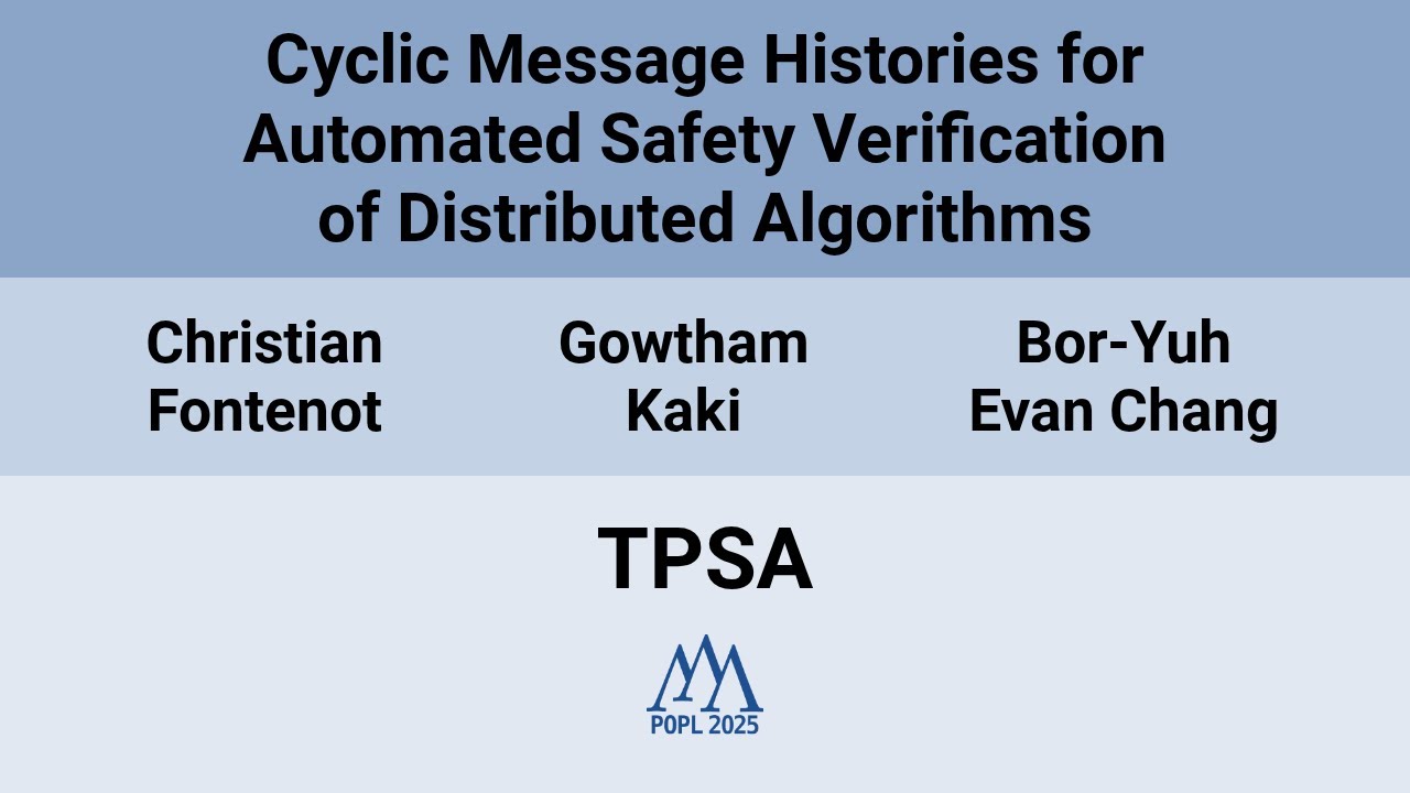 [TPSA'25] Cyclic Message Histories for Automated Safety Verification of ...