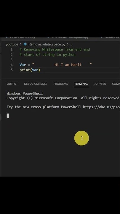 Removing the Whitespace in starting and ending position in a string # ...