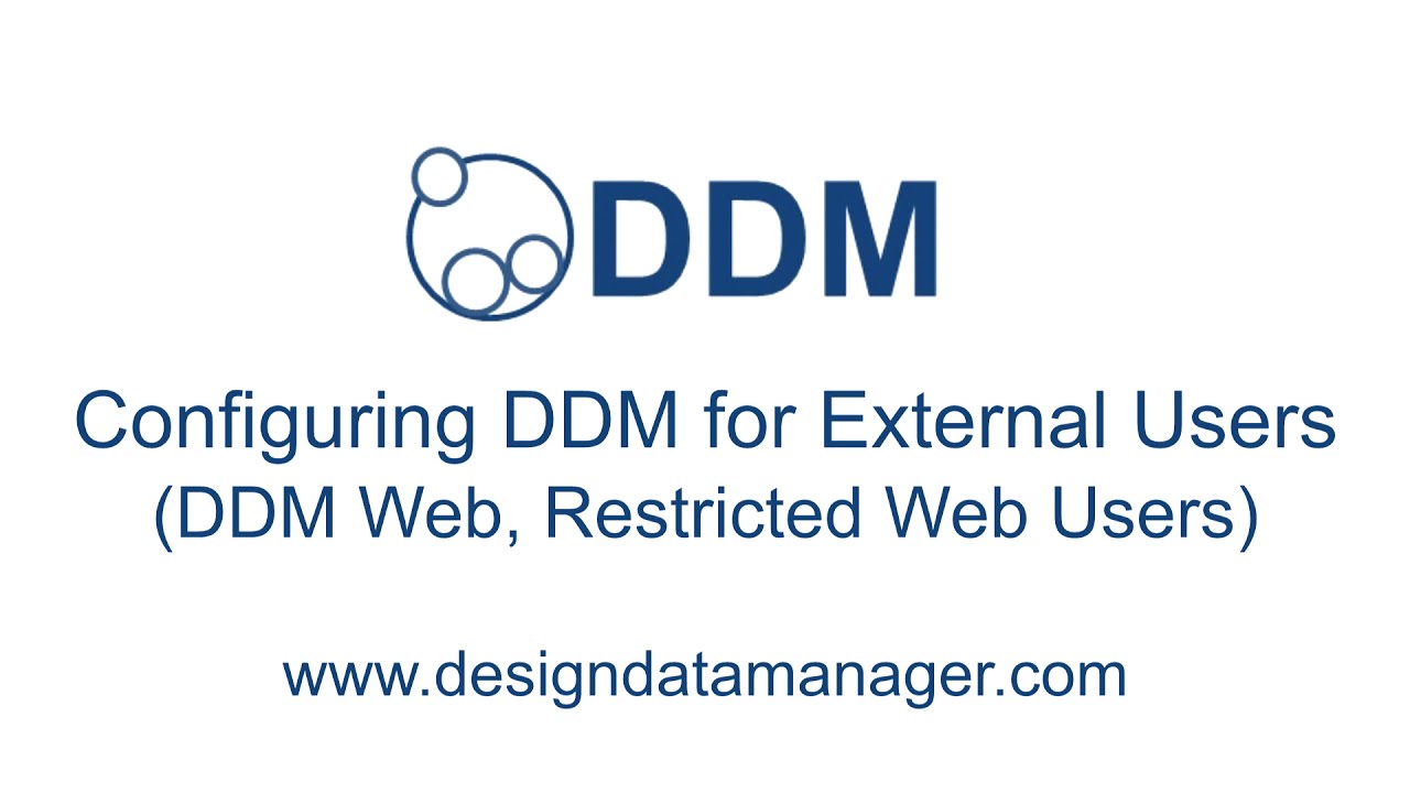 DDM Admin - Configuring DDM for External Users - YouTube