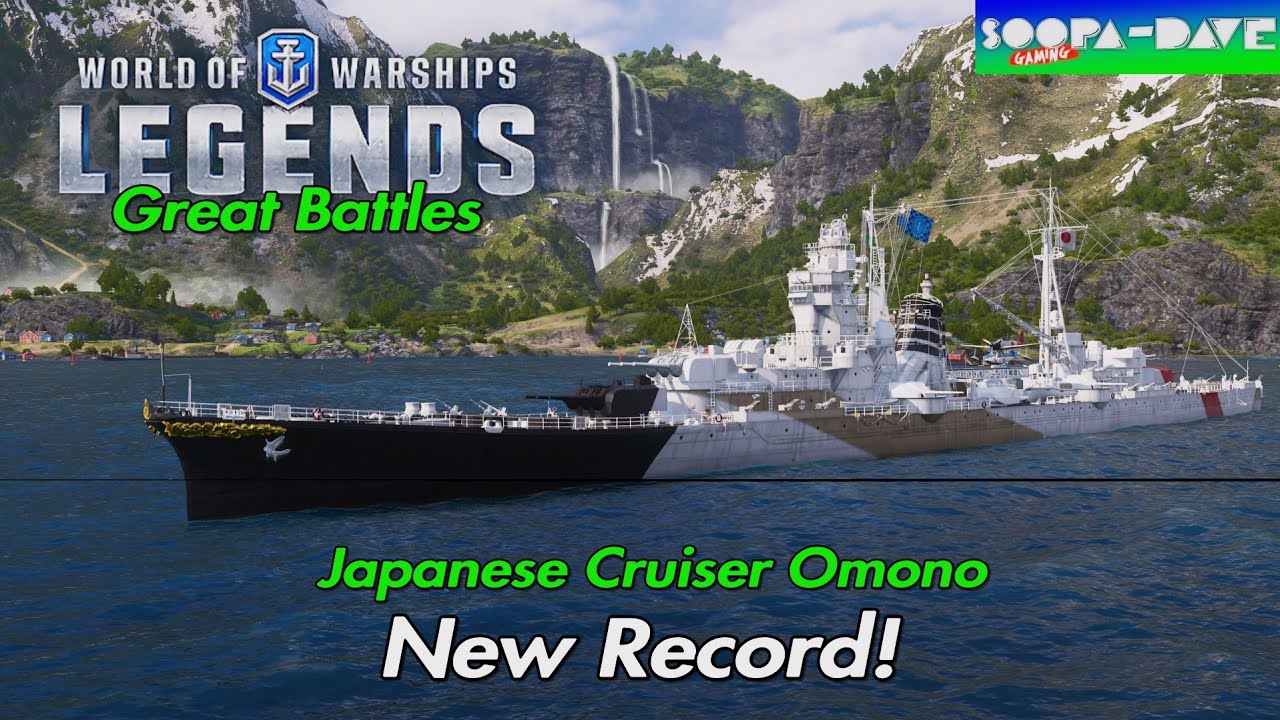 World Of Warships Legends Omono Damage Record - YouTube