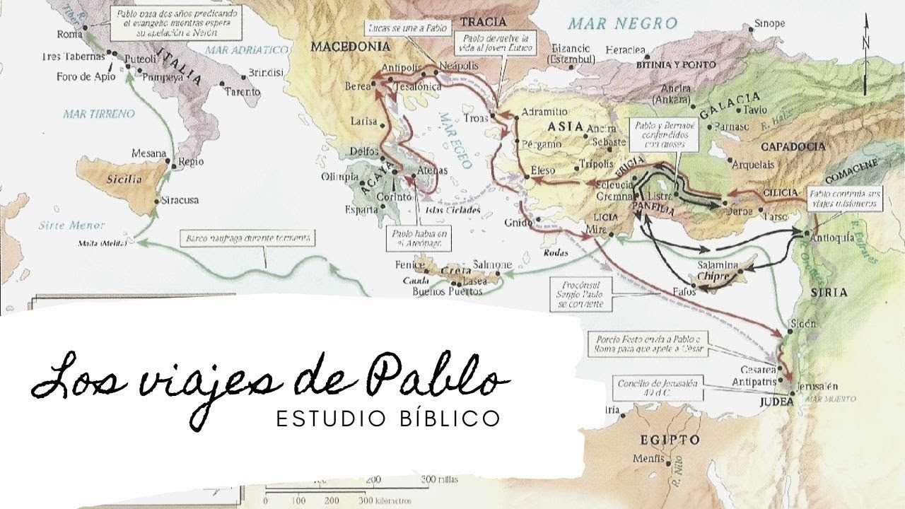 Estudio Bíblico - Los viajes de Pablo - YouTube