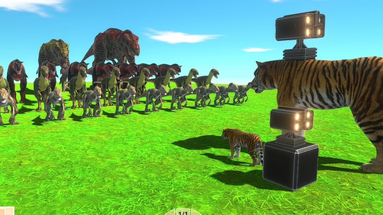 ANIMAL REVOLT - TIGER WITH ROCKET LAUNCHER VS DINOSAUR - Animal Revolt ...