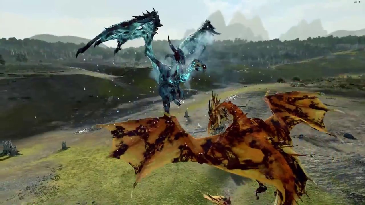 Frost-Wyrm VS Sun Dragon | Total War: Warhammer 2 - YouTube