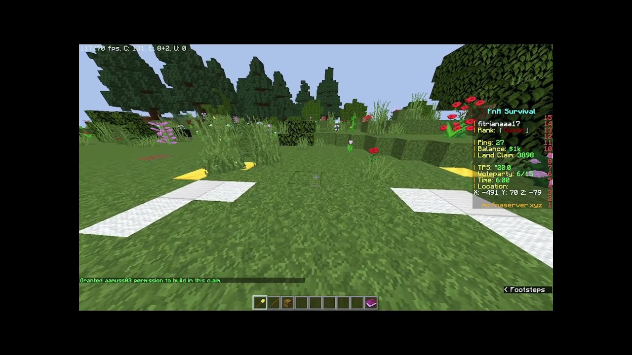 TUTORIAL LANDCLAIM - FnA SERVER | MINECRAFT SERVER INDONESIA - YouTube