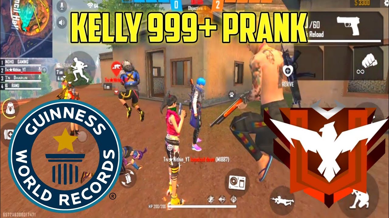 FreeFire 999+ Prank With Kelly | ClashSqaud Heroic | Indho Gaming - YouTube