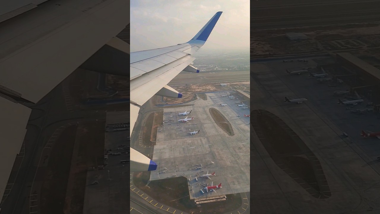 500ft high indigo flite bangalore airport station - YouTube