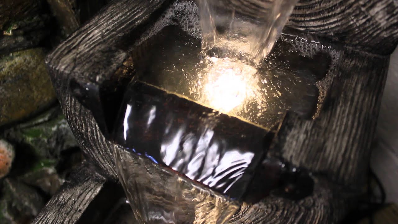 3 Fall Wooden Sleeper Water Feature - YouTube