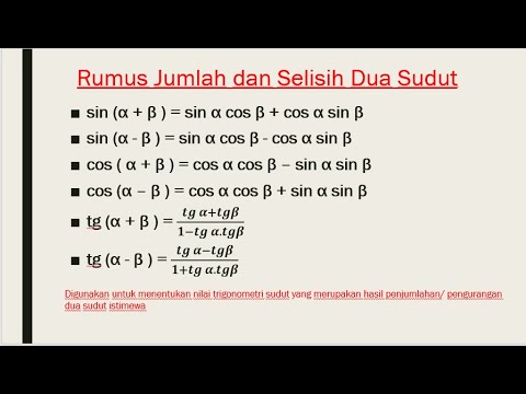 rumus jumlah dan selisih dua sudut - YouTube