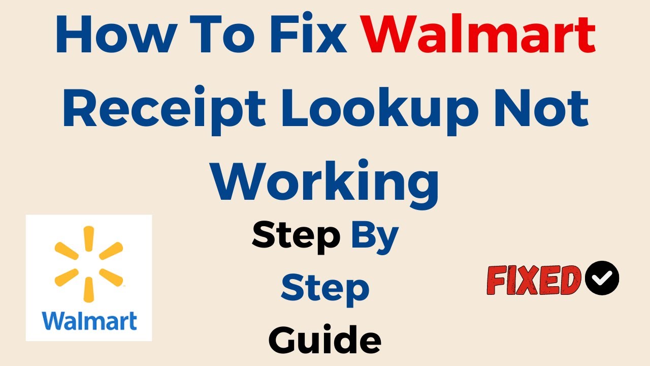 How To Fix Walmart Receipt Lookup Not Working YouTube how-to-fix-walmart-receipt-lookup-not-working-youtube