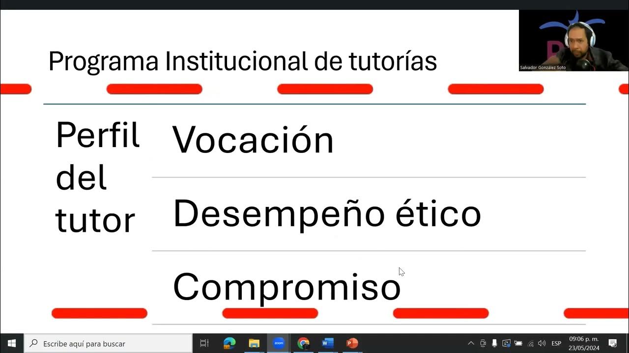 PROGRAMA INSTITUCIONAL DE TUTORÍAS - FIGURAS TUTORIALES Y EL PERFIL DEL TUTOR PIT. EN VIVO ...
