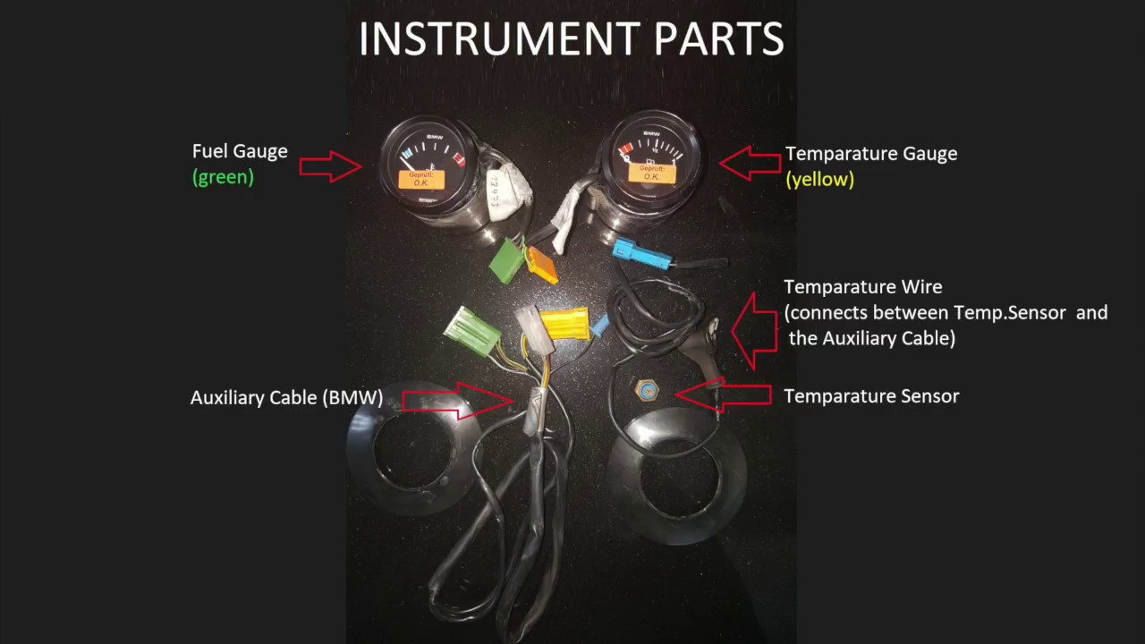 K75 Instruments - Installing Fuel & Temperature Gauges - YouTube
