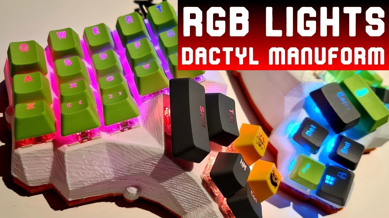 Dactyl Manuform RGB Lights - YouTube