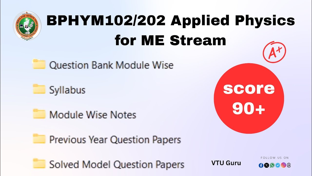 BPHYM102/202 Applied Physics for Mechanical Stream Important Questions ...