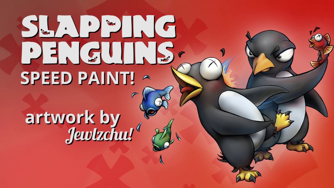 Slapping Penguins Speedpaint - YouTube
