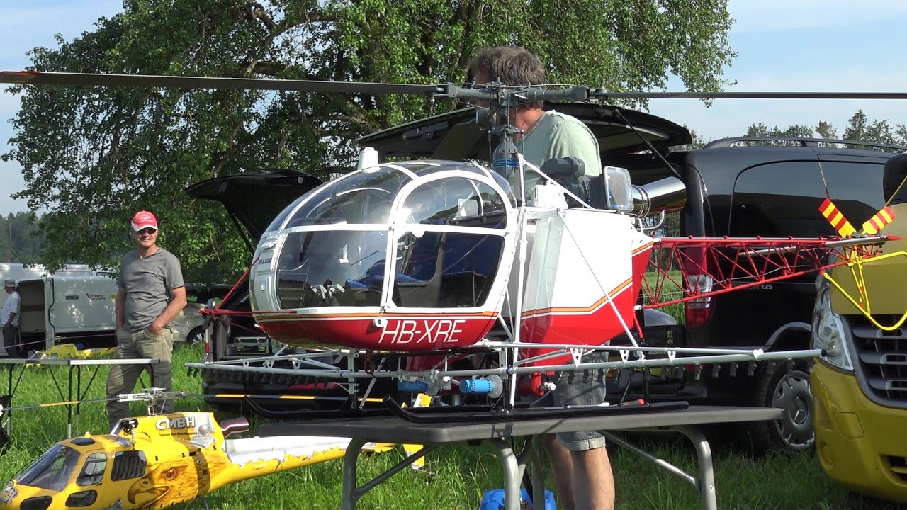 Selfbuilt Working RC Fire fighter Scale Turbine Helicopter Model Lama ...