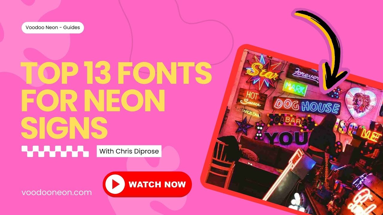 Neon Sign Fonts - Choosing a font for a neon sign - YouTube