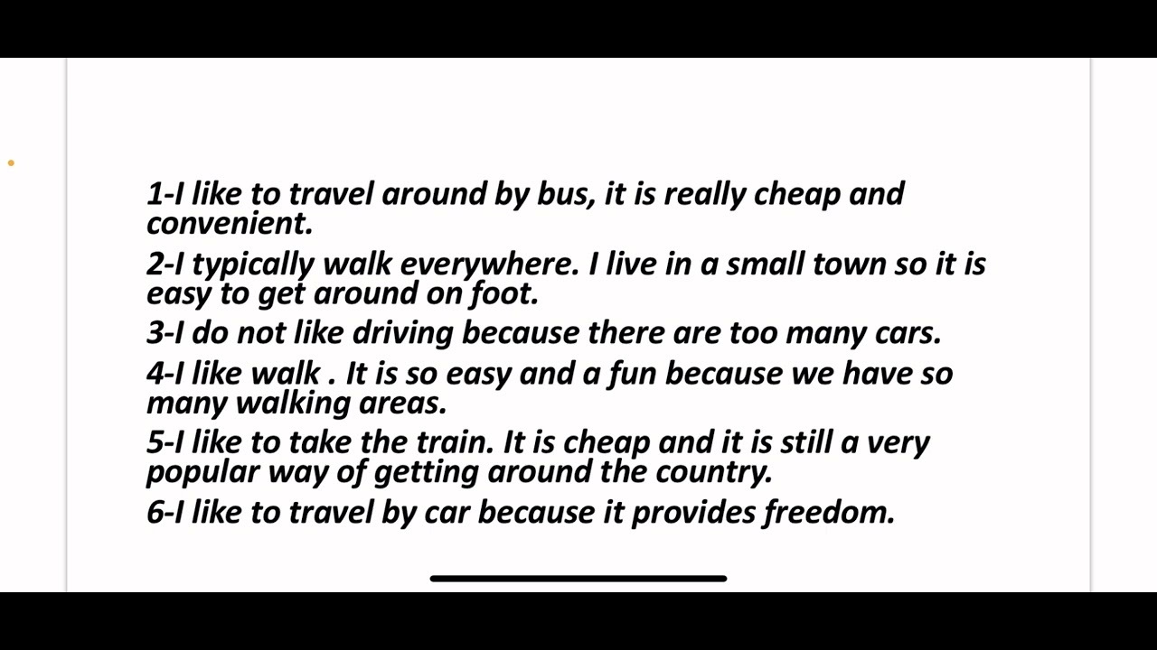 Transportation (simple sentences) topic of B1 Uk English test - YouTube