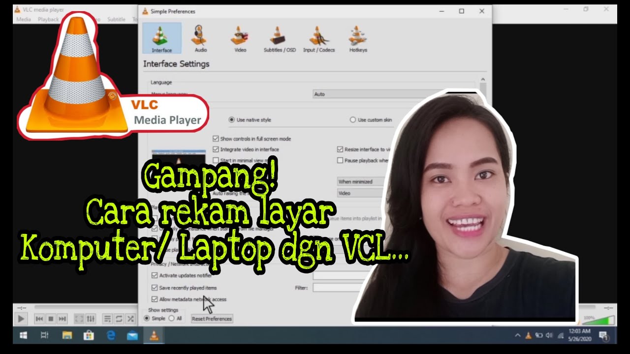 Gampang! CARA REKAM LAYAR KOMPUTER/ LAPTOP PAKAI VLC Media Player - YouTube