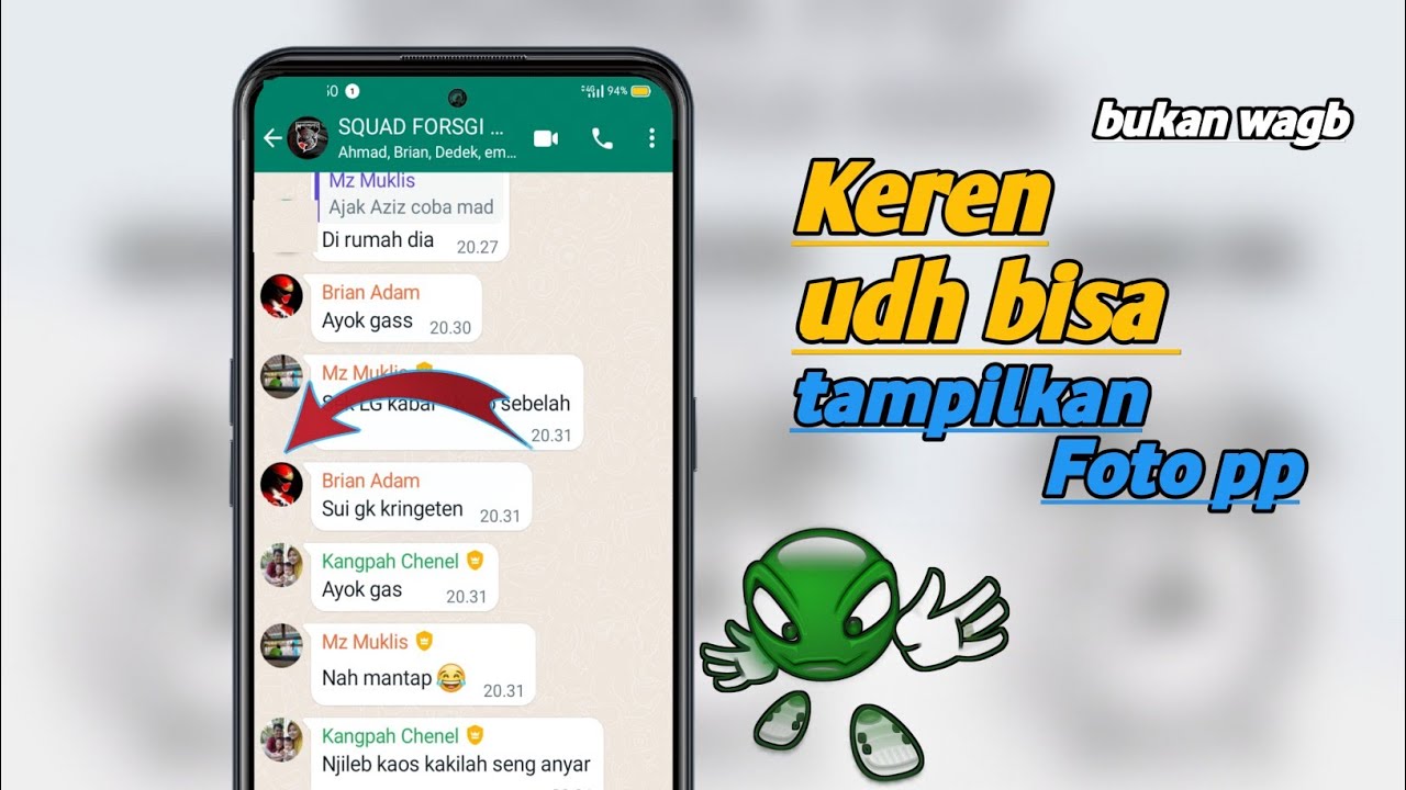 Cara Menampilkan Foto Profil Di Kolom Chat Grup Whatsapp - YouTube
