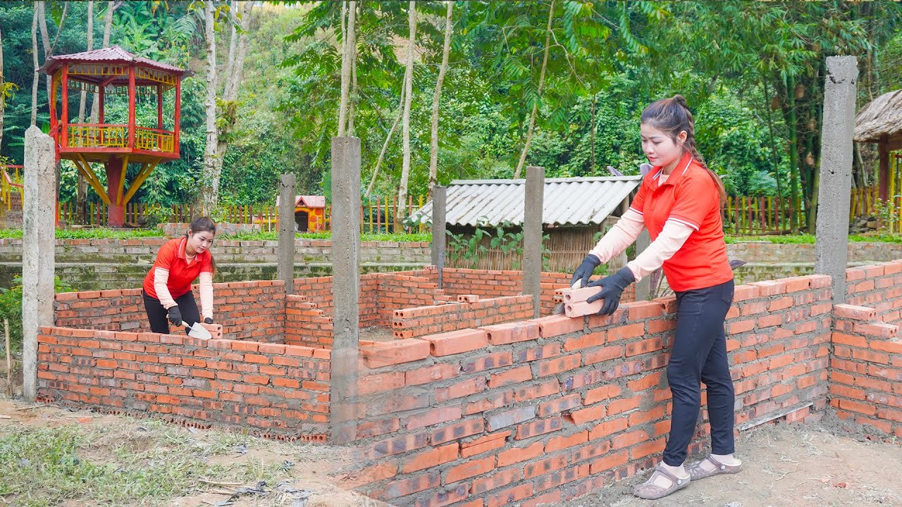 Pouring Concrete Column And Build Bricks For Barns - The Girl Can Do It ...