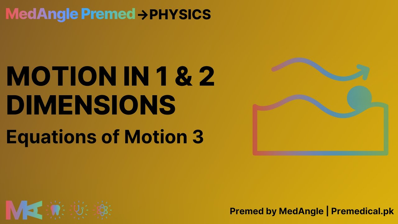 Motion in 1 & 2 Dimensions - Equations of Motion 3 | Premed by MedAngle ...