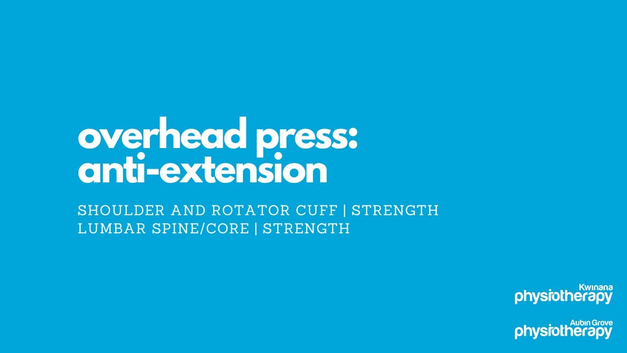 Overhead Press - Anti-Extension - YouTube