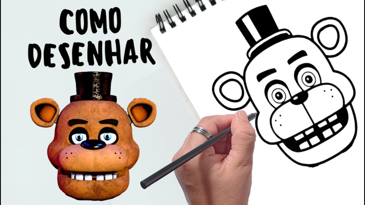 Como Desenhar o FREDDY FAZBEAR - How to Draw FREDDY FAZBEAR from Five ...