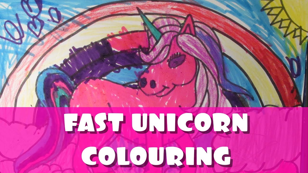 Fast Unicorn Coloring and Drawing for Kids - YouTube