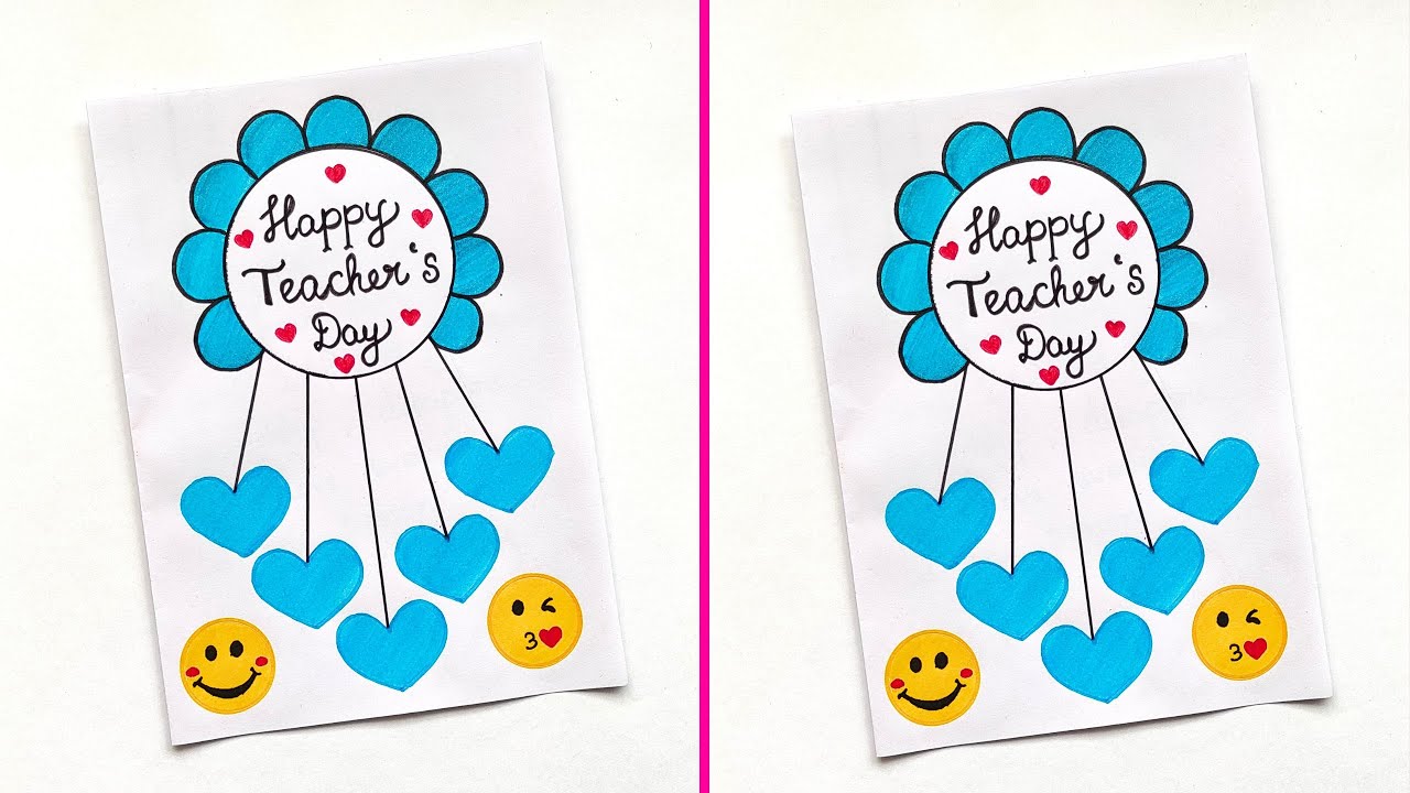Easy and Beautiful Teachers day card | Teachers day greeting card ...