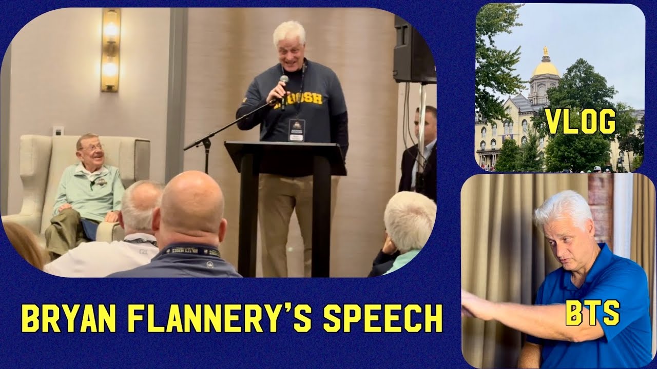 Holtz’s Heroes Bryan Flannery Speech + NOTRE DAME VLOG + BTS OF VIDEO ...