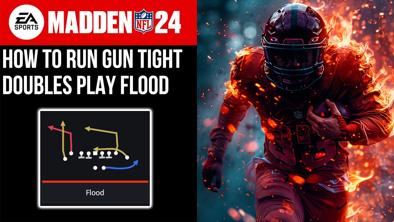 MADDEN 24 HOW TO RUN GUN TIGHT DOUBLES PLAY FLOOD - YouTube