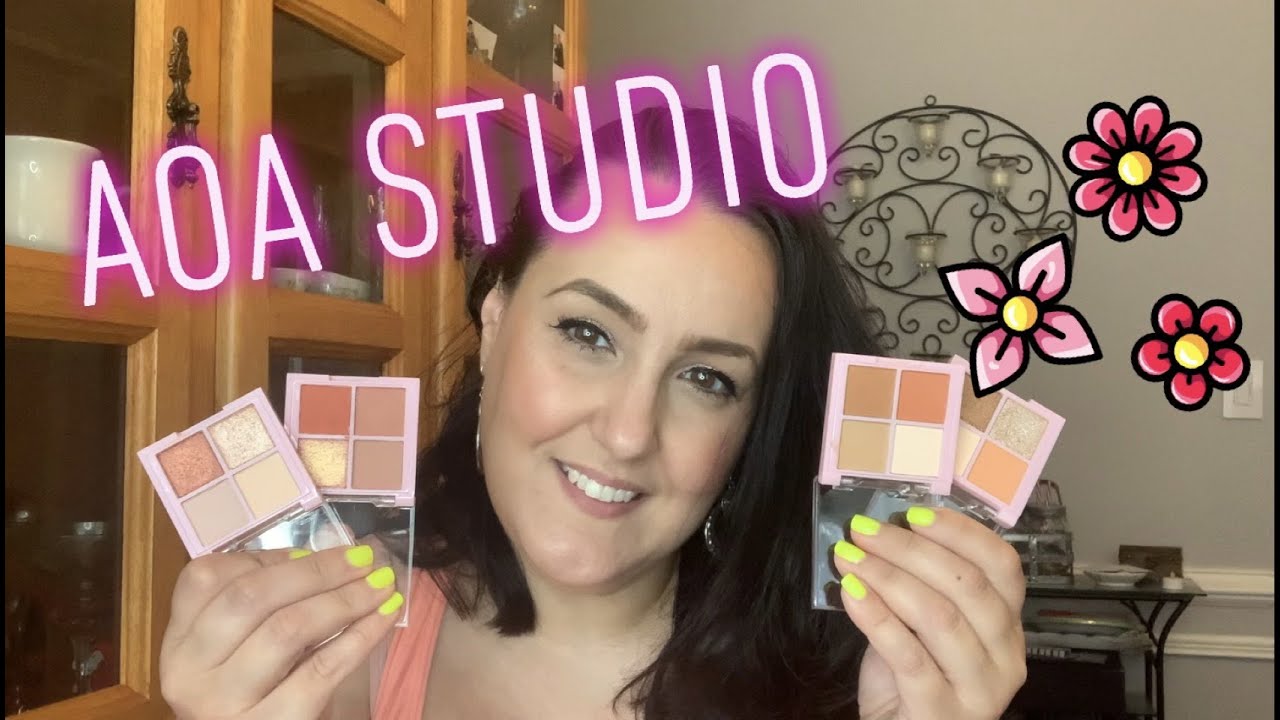 *NEW* AOA STUDIO EYESHADOW QUAD FIRST IMPRESSIONS SHOP MISS A - YouTube