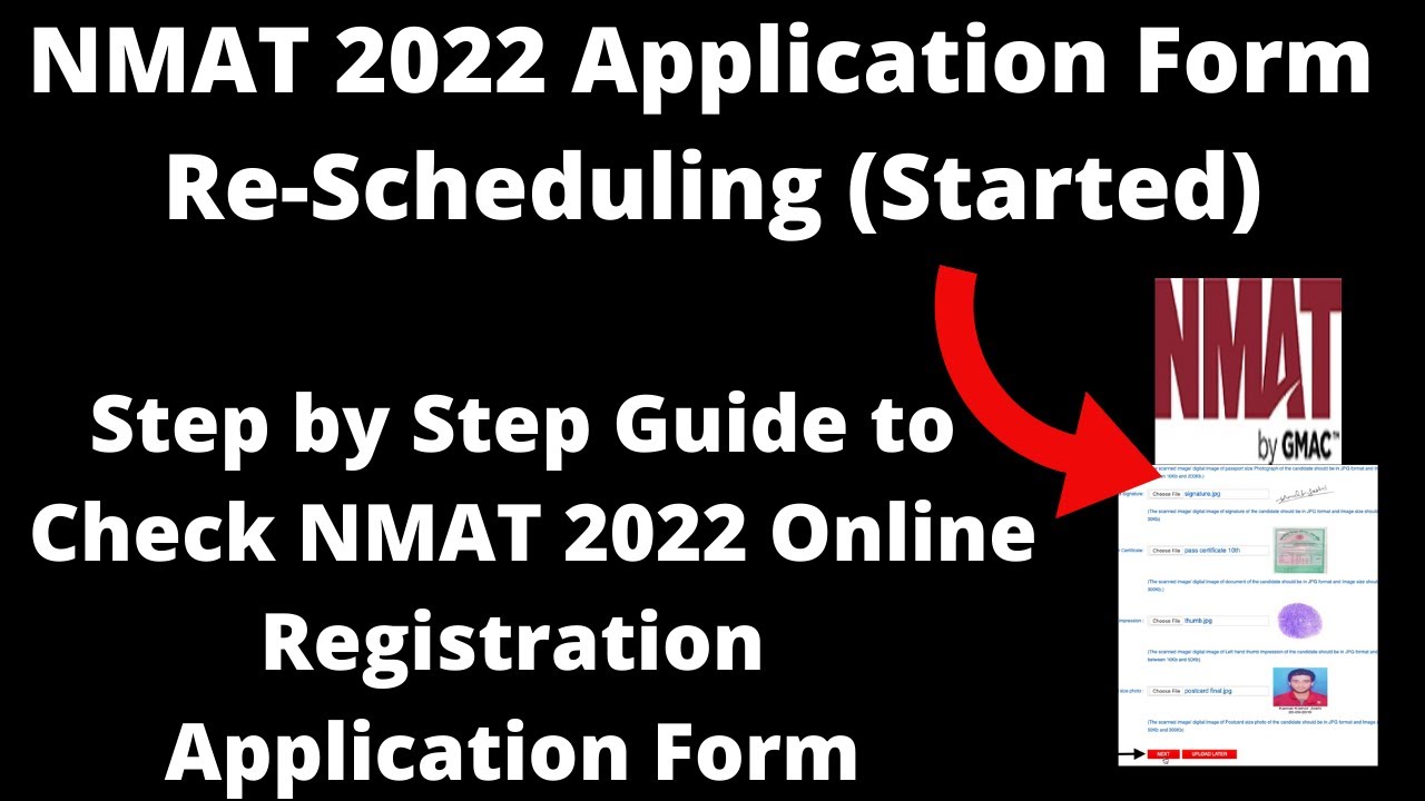 NMAT 2022 Re-Scheduling (Started) - How to Check Officially NMAT 2022 ...