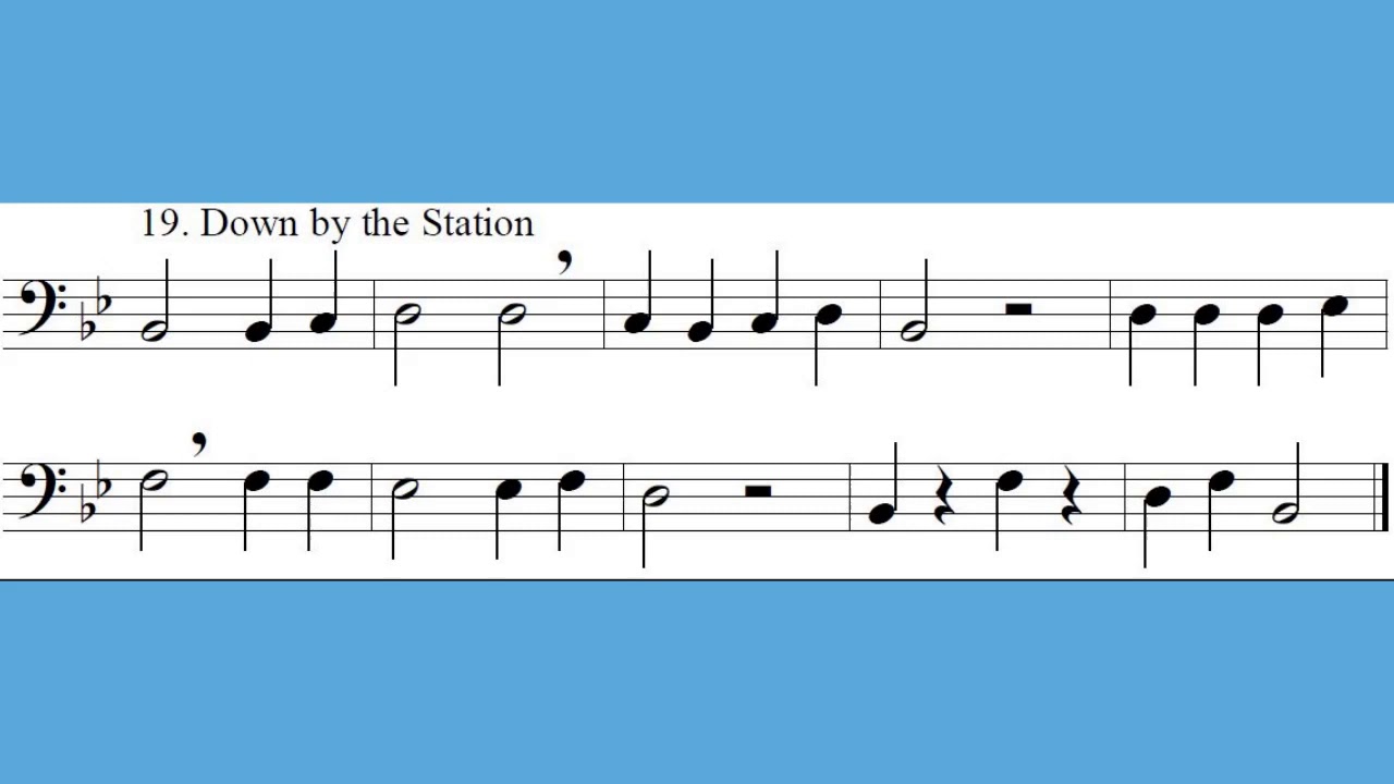 19 Down By the Station Trombone - YouTube