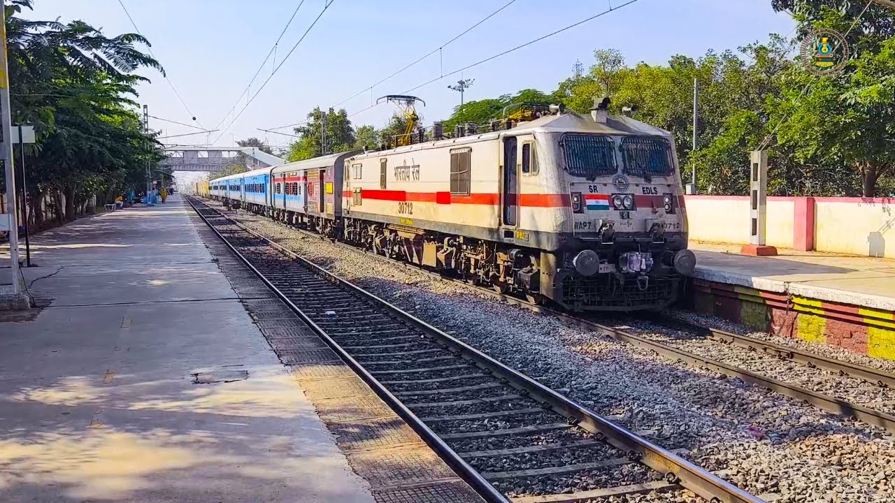 Uday Express accelerates to its maximum speed as it skipping from Hoodi ...