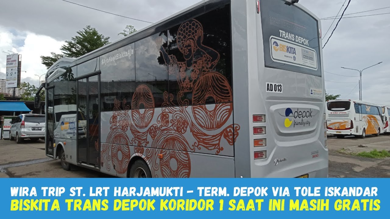 TRIP Biskita Trans Depok Koridor 1 Stasiun LRT Harjamukti - Terminal ...